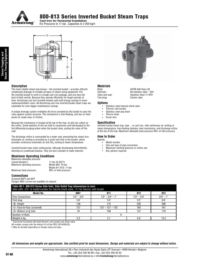 Ficha Tecnica Amstrong.1 | PDF | Valve | Steel