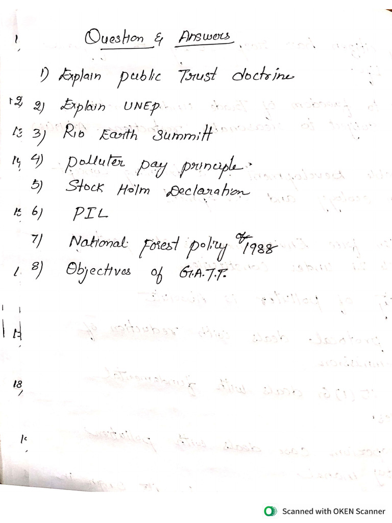 Environment 5th - and Imp Questions For 2nd Internals | PDF