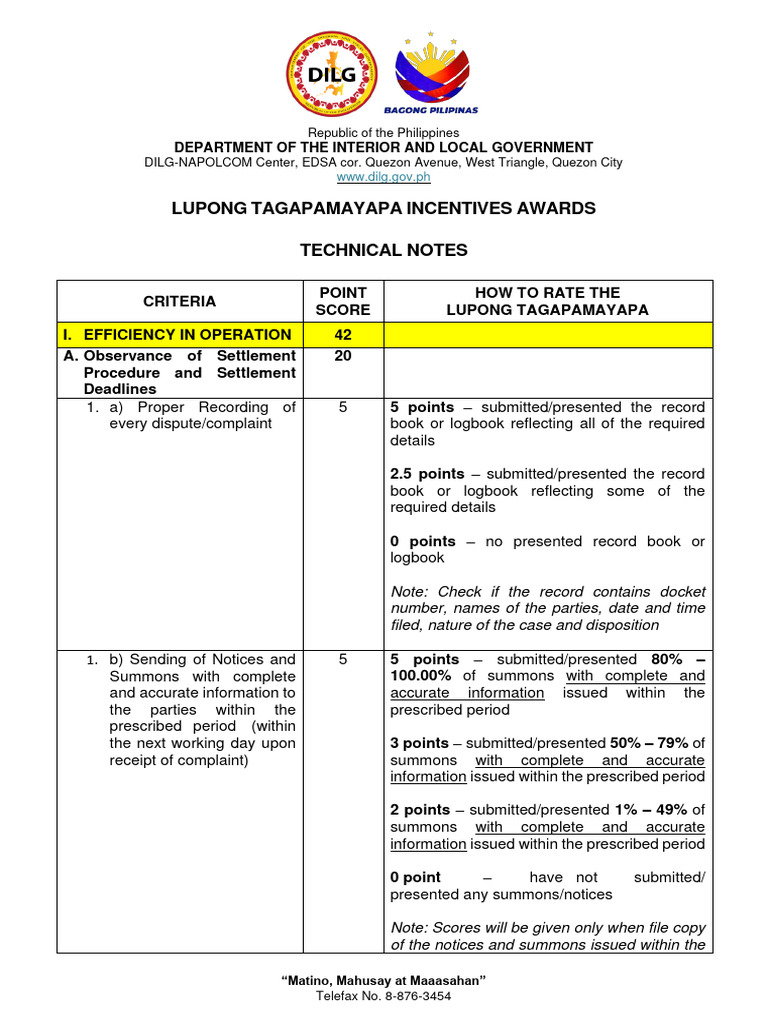 Annex B - 2024 Revised LTIA Criteria - Rating The LT | Download Free ...