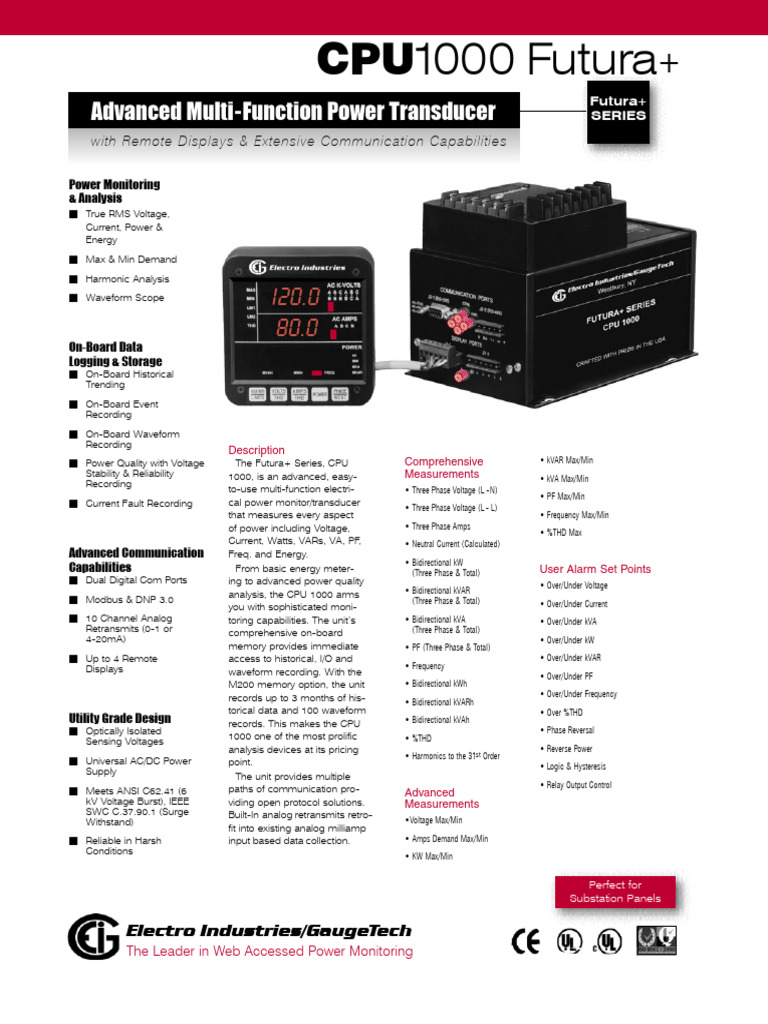 Futura Brochure | PDF | Programmable Logic Controller | Root Mean Square
