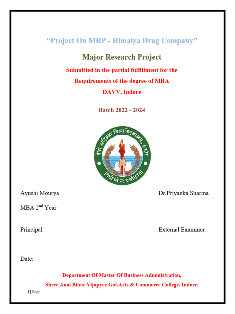 Himalaya Marketing Project | PDF | Quantitative Research | Methodology