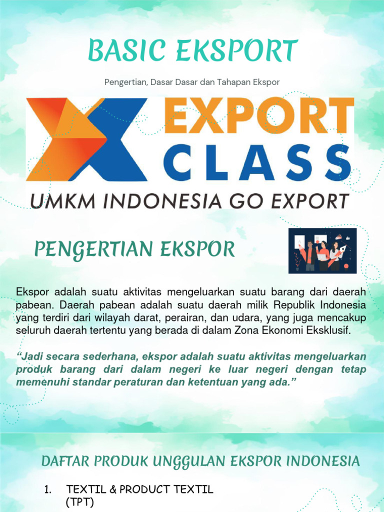 Basic Dan Tahapan Eksport | PDF