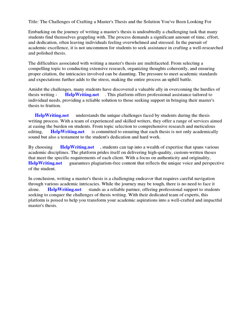 How Can I Publish My Masters Thesis | PDF | Thesis | Physical Sciences