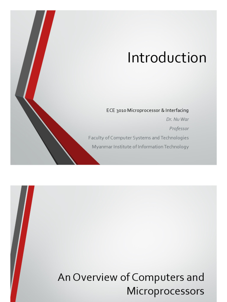 Introduction | PDF | Central Processing Unit | Microprocessor
