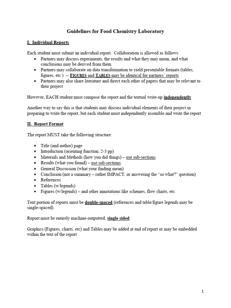 Guidelines For Draft Final Project Reports | PDF | Knowledge | Experiment