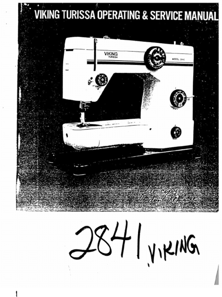 Husqvarna/Viking Turissa Instruction & Service Sewing Machine ...
