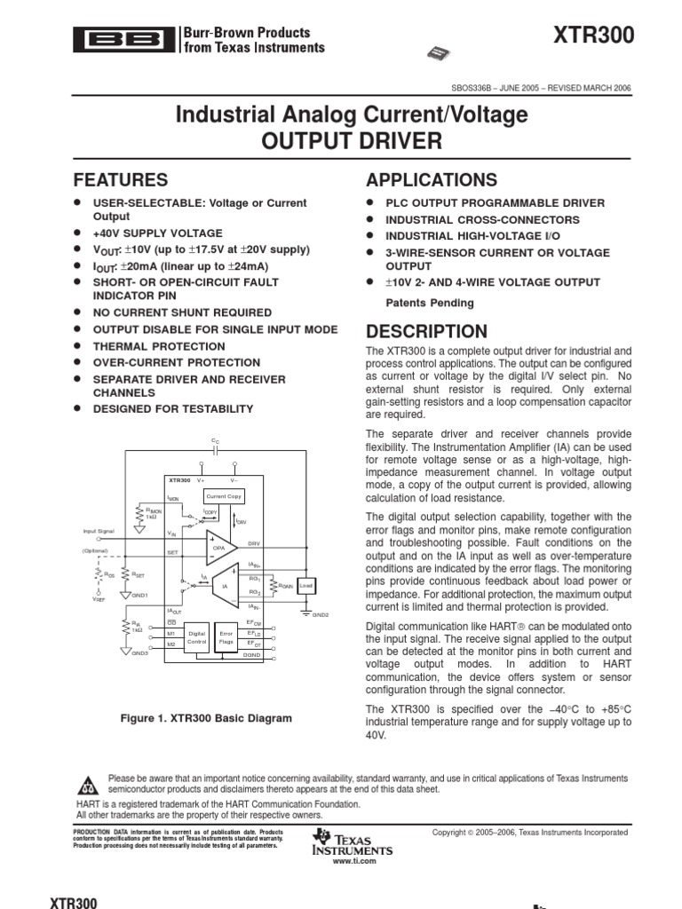XTR 300 | PDF | Amplifier | Power Supply
