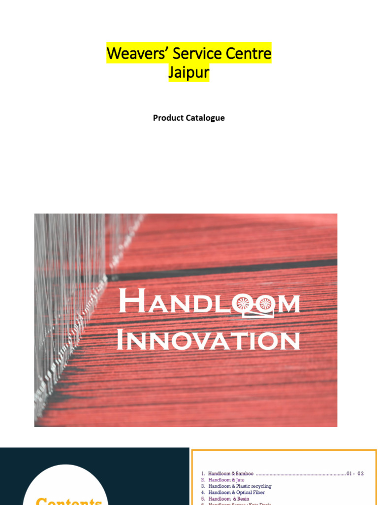 Weavers' Service Centre Jaipur Catalogue | PDF | Home & Garden