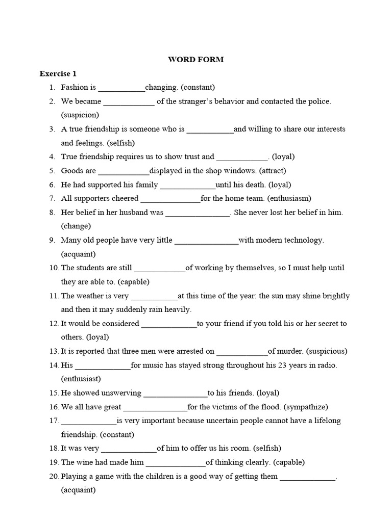 Word Form | PDF