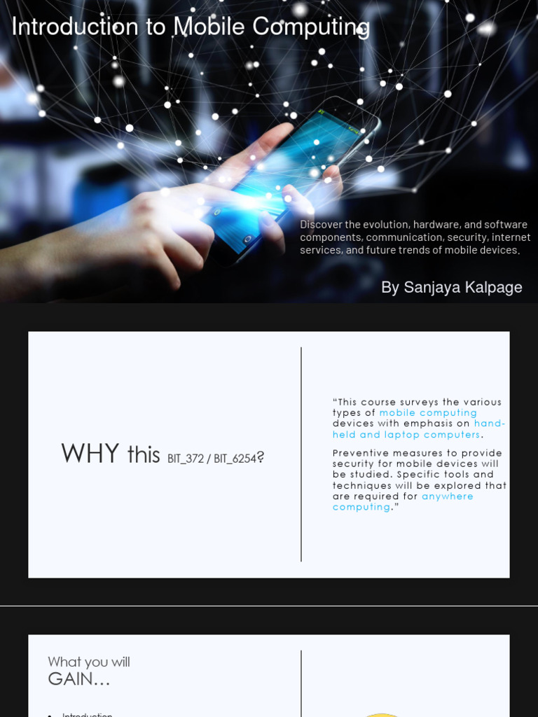 01 Introduction | PDF | Mobile Phones | Data