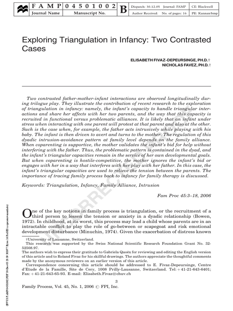 Exploring Triangulation in Infancy Two C | PDF | Infants | Communication