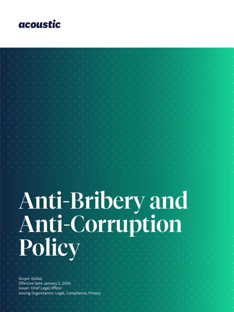 Anti-Bribery and Anti-Corruption Policy (Final) | PDF | Bribery ...