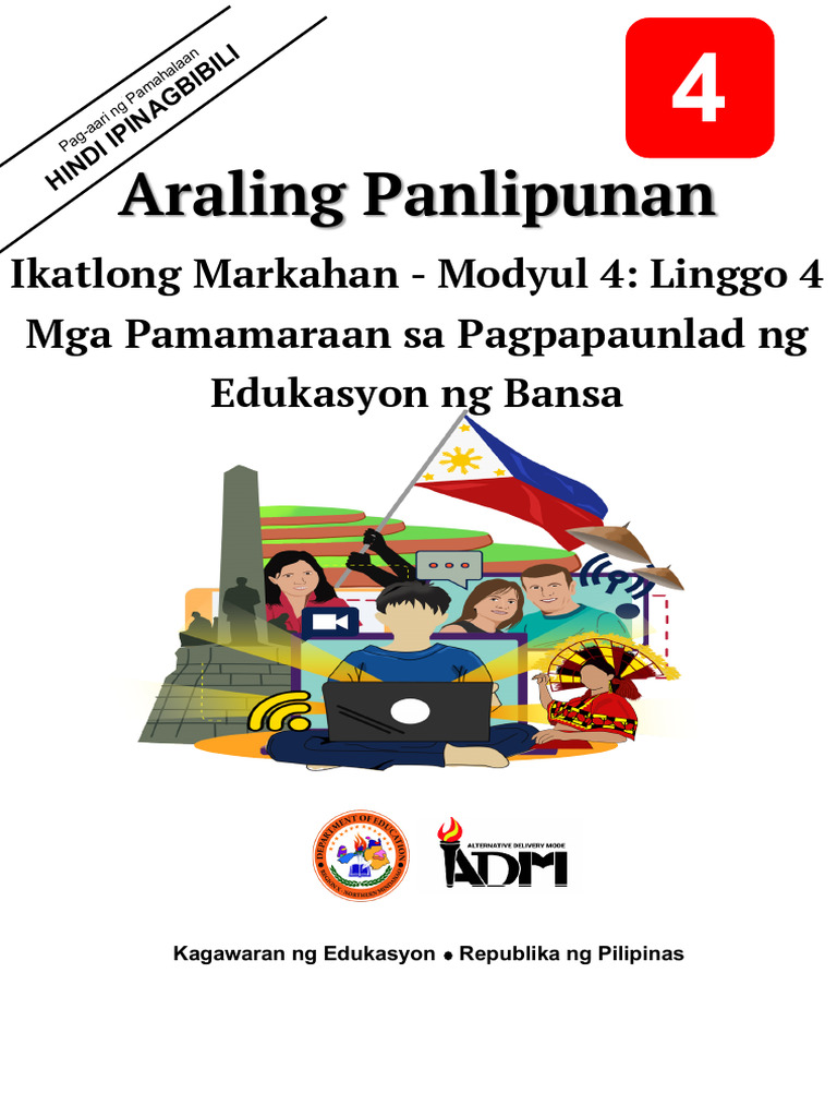 AP4 - q3 - Mod4 - Mga-Pamamaraan-ng-Pagpapaunlad-ng-Edukasyon-ng - Bansav3 | PDF