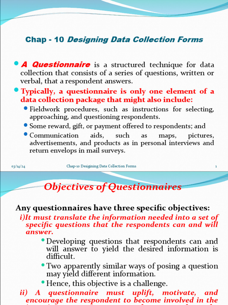 Chap - 10 Designing Data Collection Forms | Download Free PDF | Survey ... Chap - 10 Designing Data Collection Forms | Download Free PDF | Survey ...