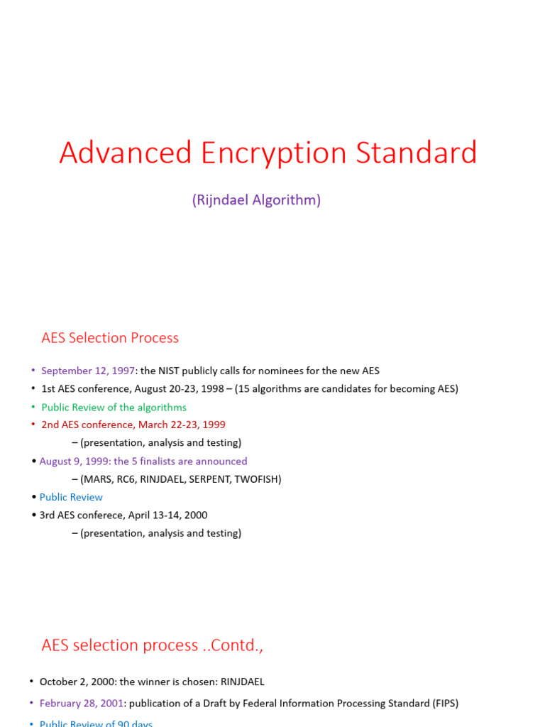 4) AES Algorithm and Block Cipher Modes of Operations | PDF | Cryptography | Secure Communication