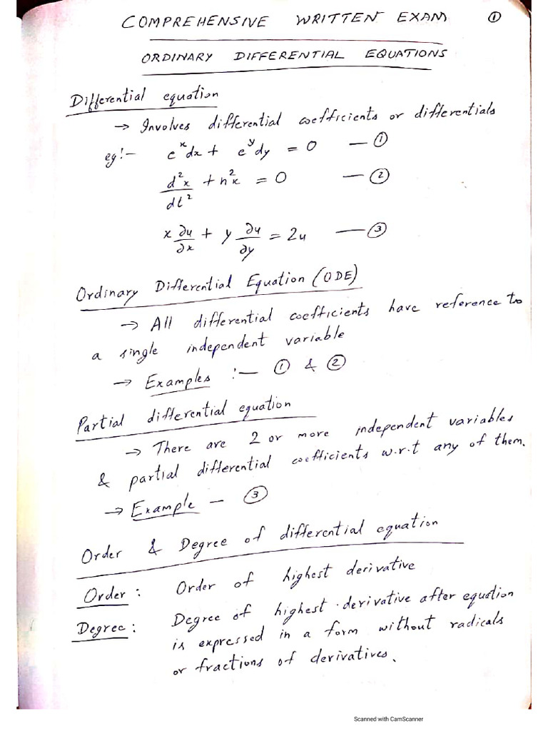 Core Maths ODE | PDF