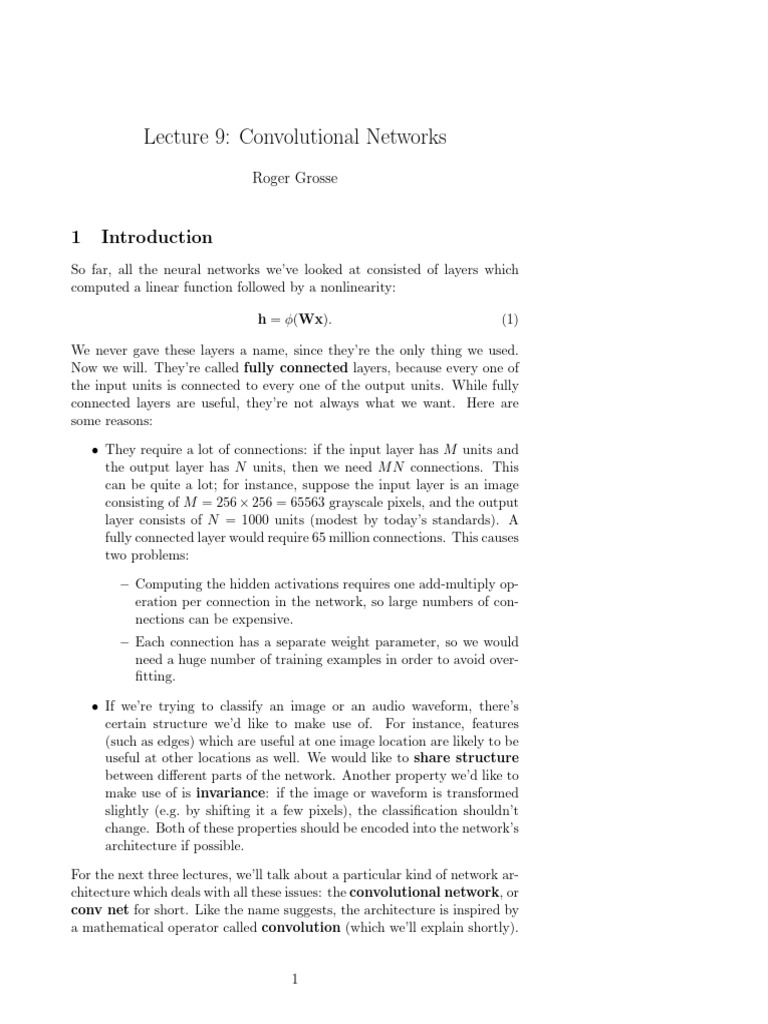L09 Convolutional Networks | PDF | Applied Mathematics | Algorithms