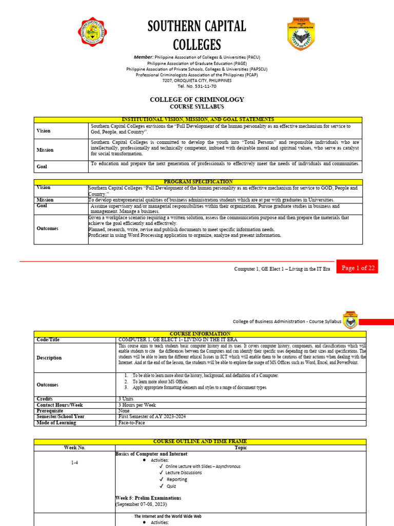 BSBA | PDF | Microsoft Excel | Educational Technology