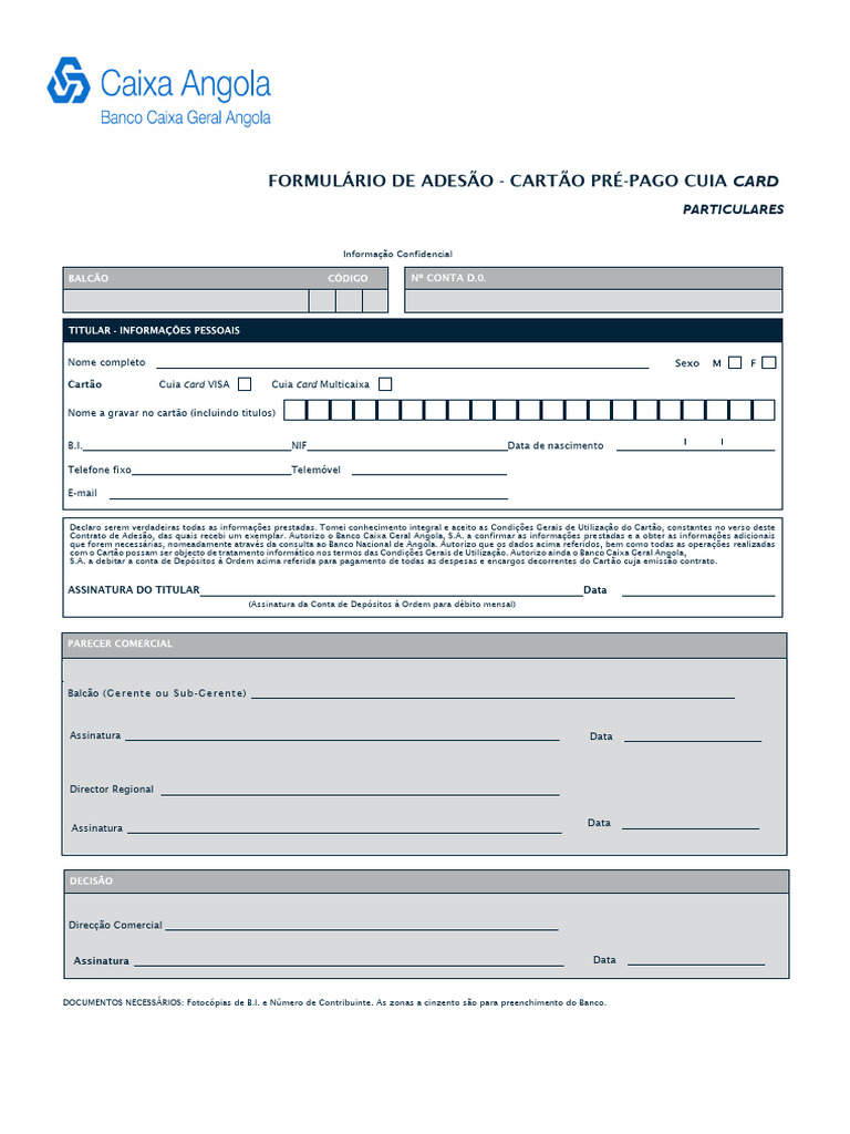 FORMULÁRIO+DE+ADESÃO +Cuia+Pré-pago+VISA | PDF