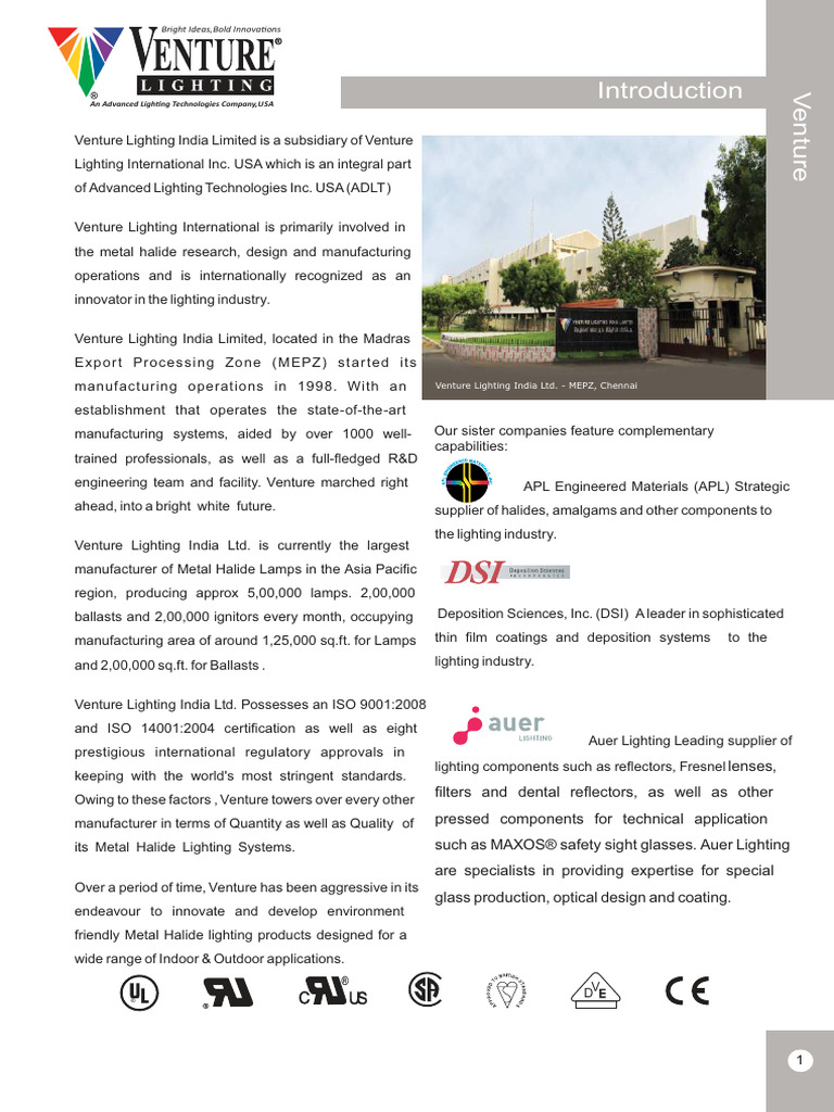 Venture HID Lighting Catalogue | PDF | Lighting | Architectural Elements