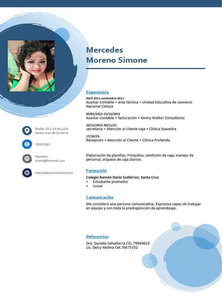 Experiencia y Habilidades de Mercedes | PDF | Crecimiento personal y ...