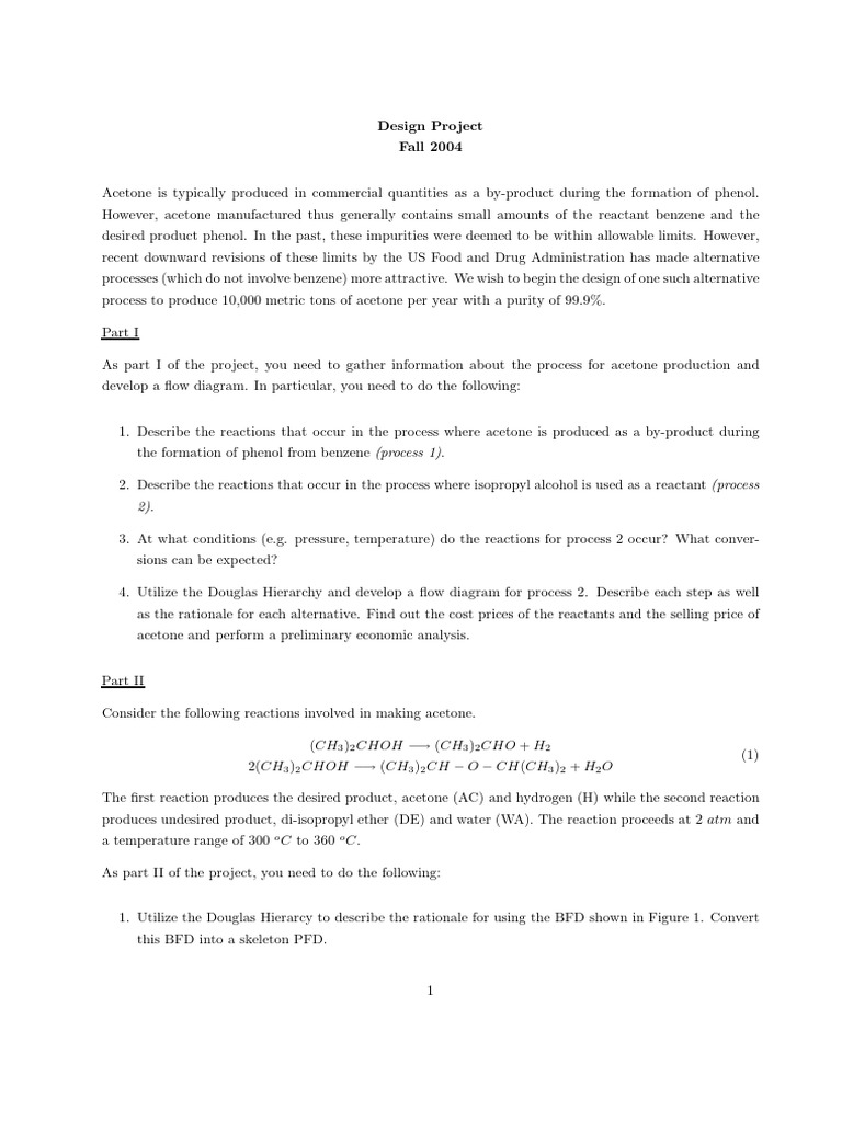 Project 3 | PDF | Methanol | Chemical Reactions