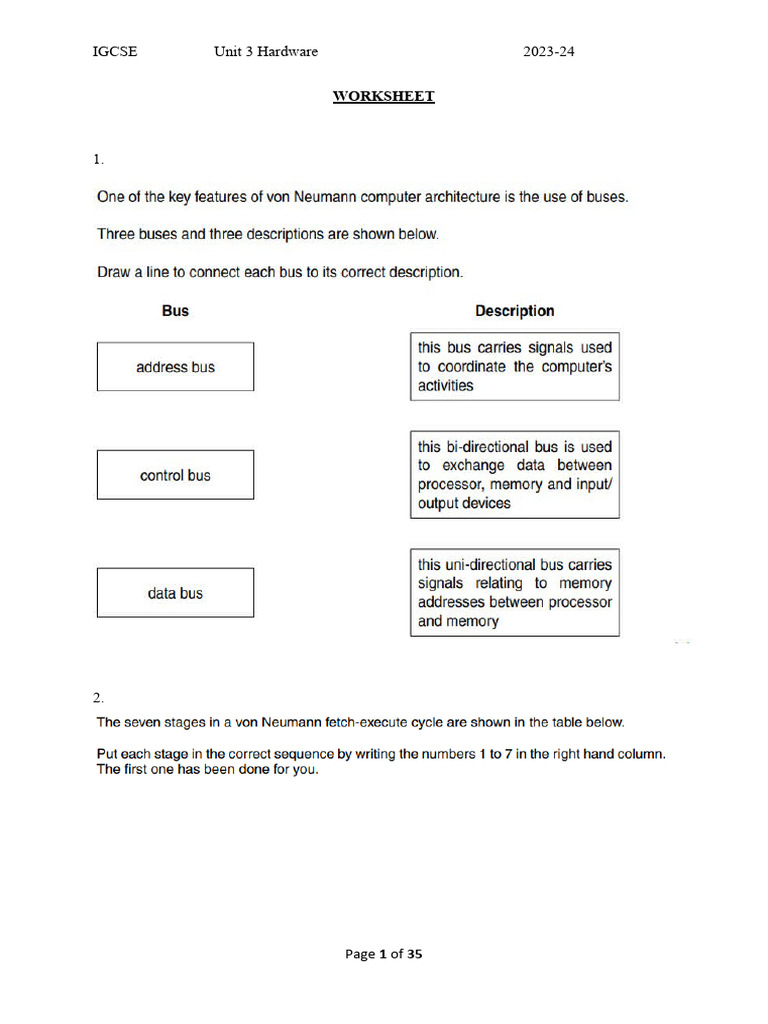 IGCSE Question Bank_Hardwaree | PDF | Image Scanner | Sensor