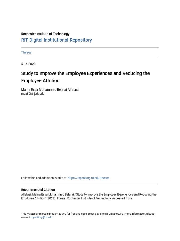 Improve Employee Experience & Reduce Attrition | PDF | Principal ...