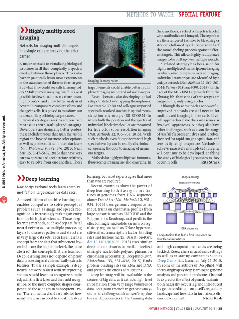 rusk2015 | PDF | Deep Learning | Dna Sequencing