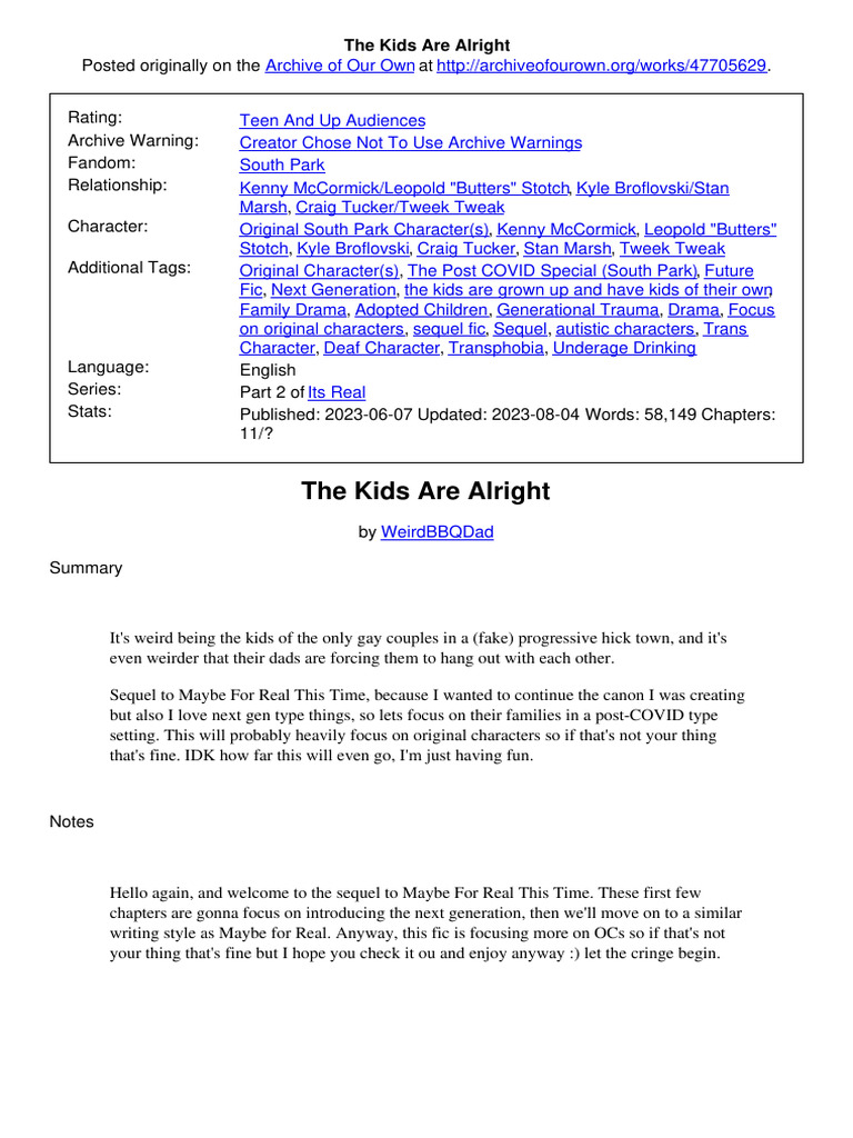 The Kids Are Alright | PDF | Rebecca