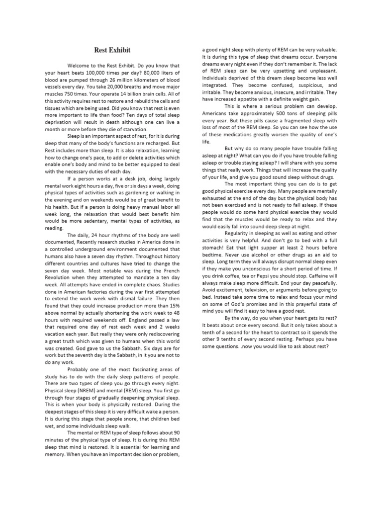 07 Rest Script Pdf Sleep Rapid Eye Movement Sleep
