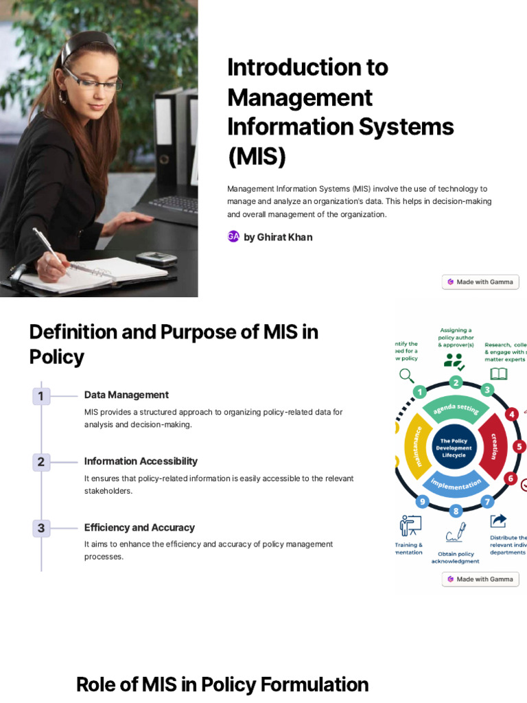 Introduction To Management Information Systems MIS | PDF | Policy ...