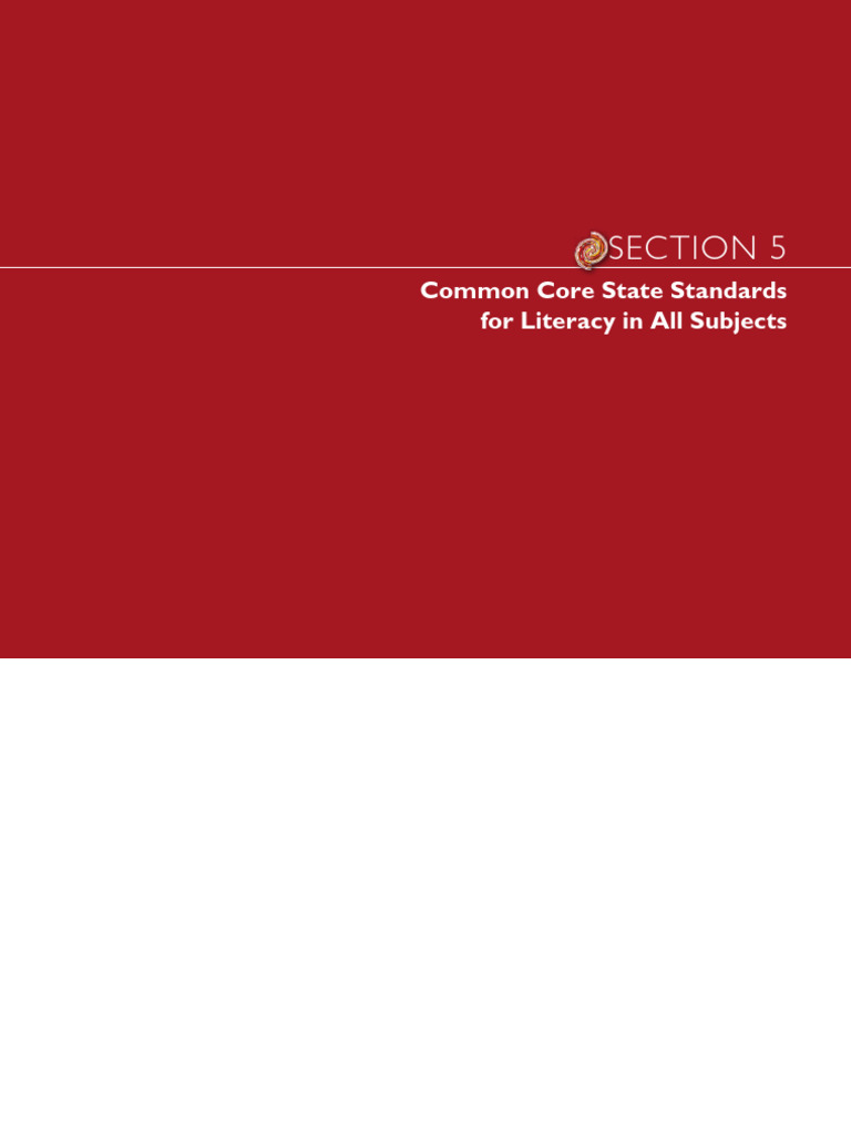Common Core Literacy Standards Overview | PDF | Literacy | English Studies