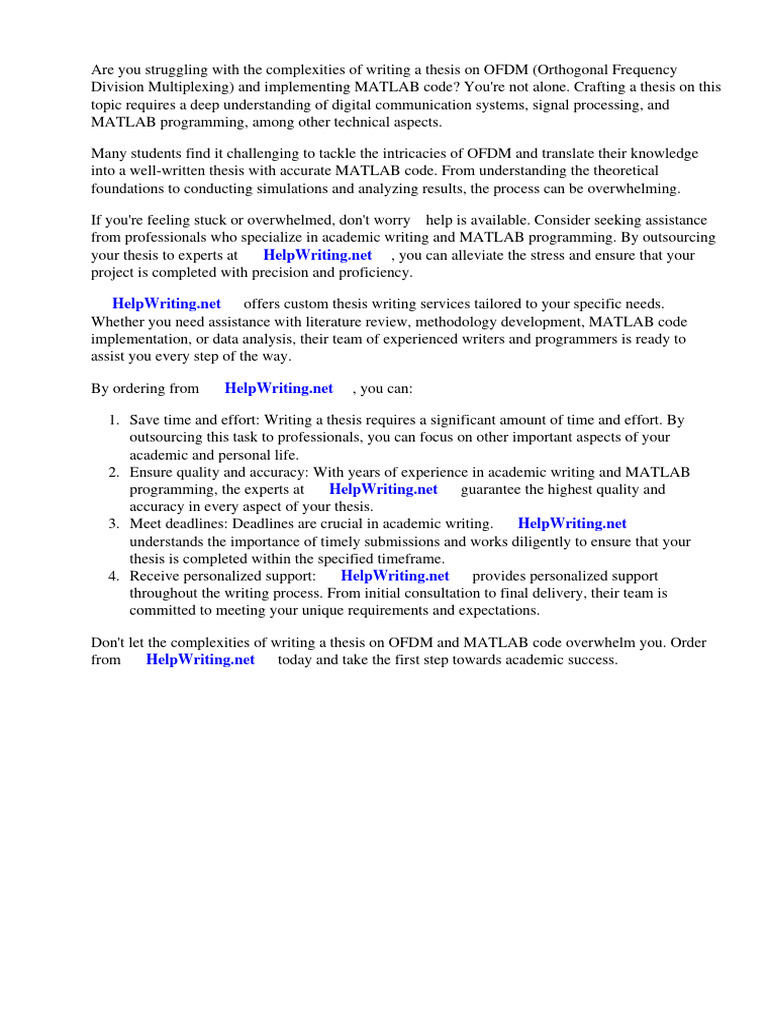 Ofdm Thesis Matlab Code | PDF | Orthogonal Frequency Division Multiplexing | Modulation