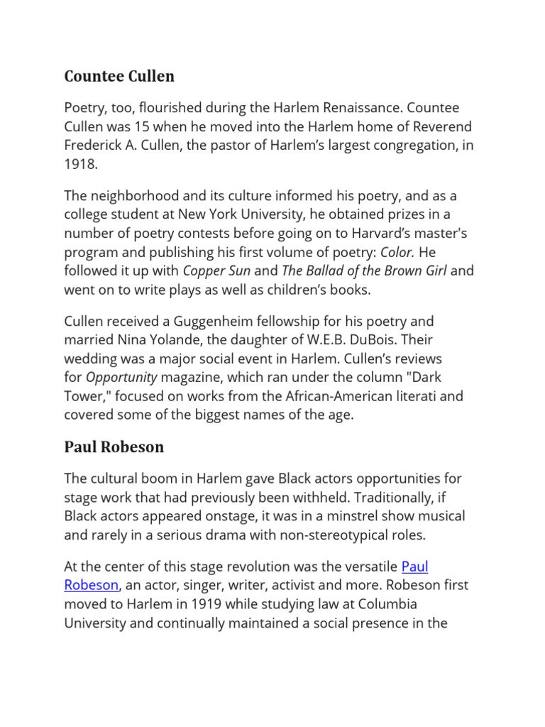 Harlem 3 | PDF | Harlem Renaissance