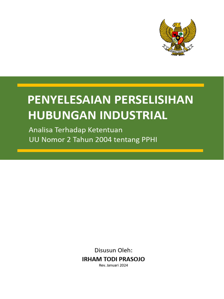 UU NO 2 Tahun 2004 Tentang PPHI | PDF