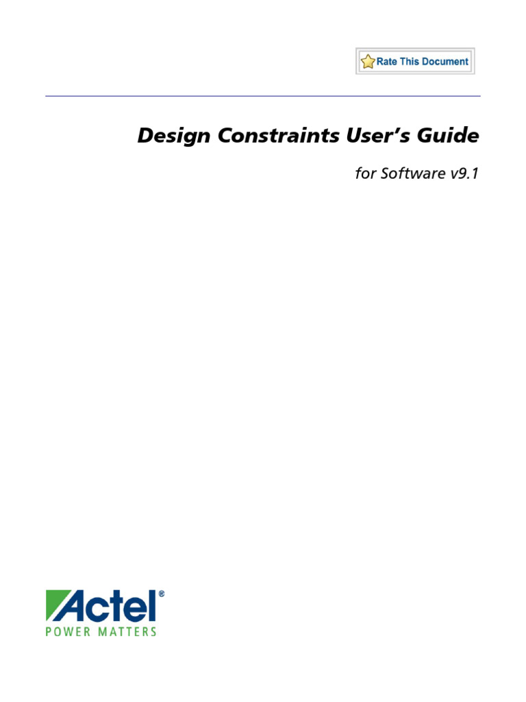 Design Constraints User's Guide | PDF | Input/Output | Software