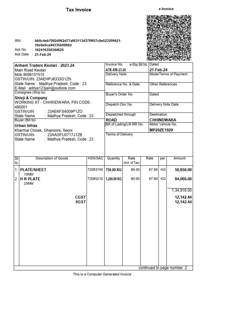 Tax Invoice | PDF | Taxation | Economies