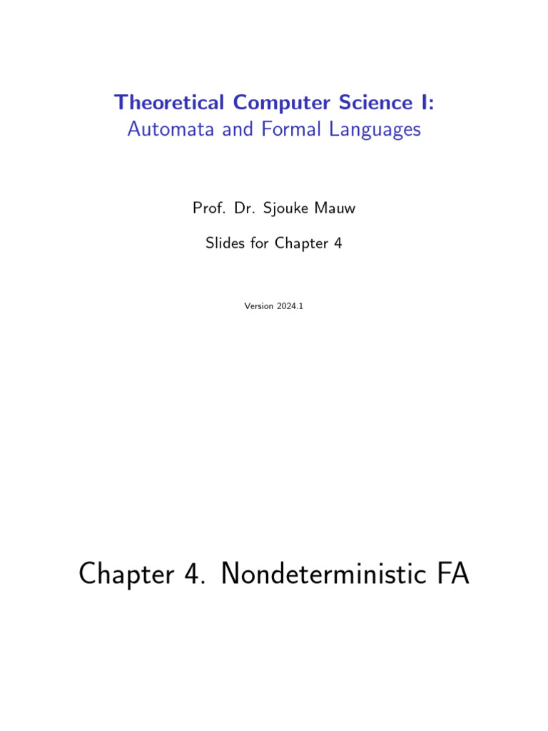 tcs1 Slides 40 | PDF | String (Computer Science) | Formal Methods