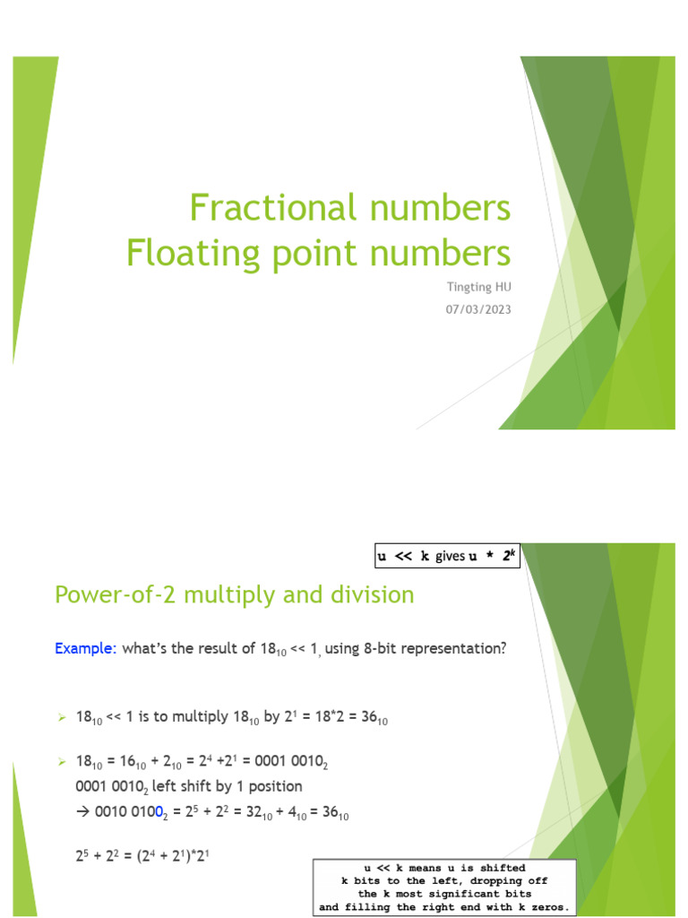 TP3 Fractional and Floating Point Numbers Solutions | PDF | Decimal | Multiplication