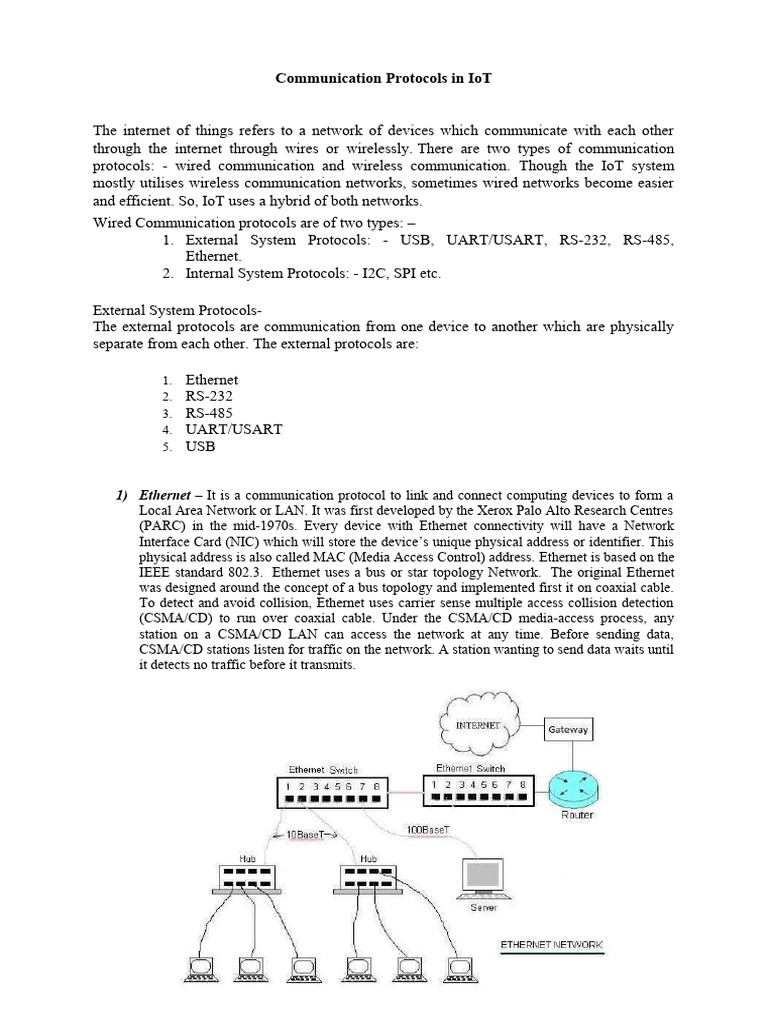 IOT Wired Protocols | PDF | Ethernet | Computer Network