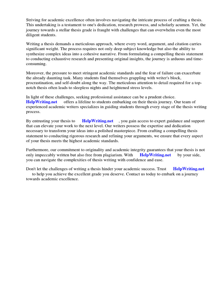 Thesis Grade Excellent | PDF | Thesis