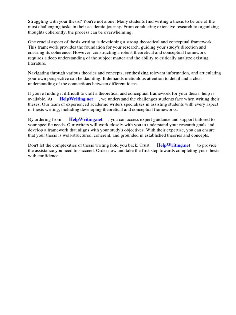 Sample of Theoretical and Conceptual Framework in Thesis | PDF | Theory ...