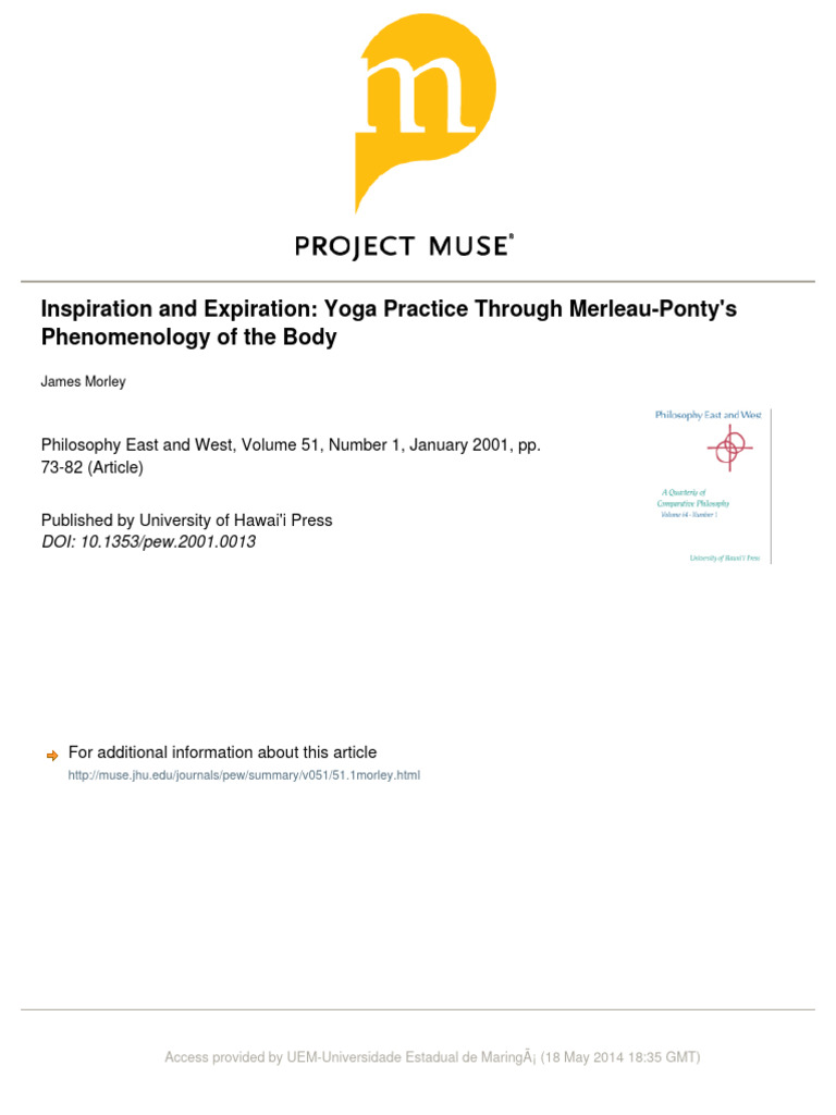 Yoga and Merleau-Ponty's Body Phenomenology | PDF | Phenomenology ...