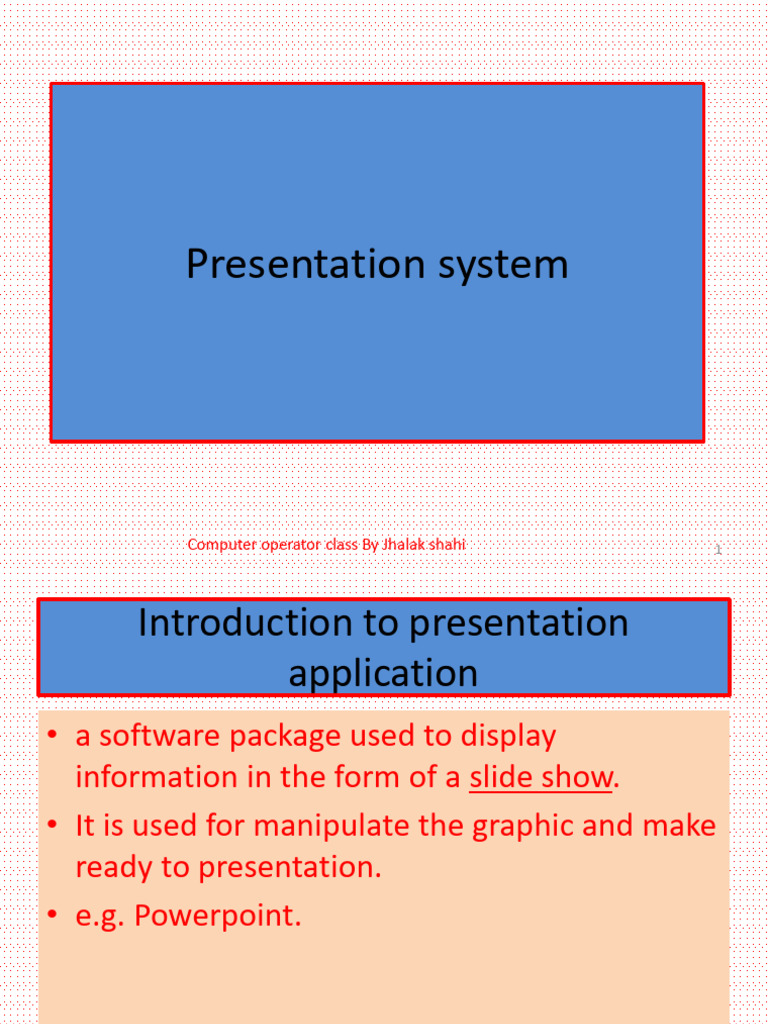 Presentation System | PDF | Microsoft Power Point | Page Layout