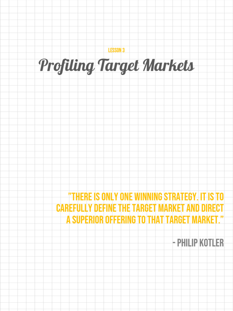 3 - Profiling Target Markets | PDF | Marketing | Target Audience