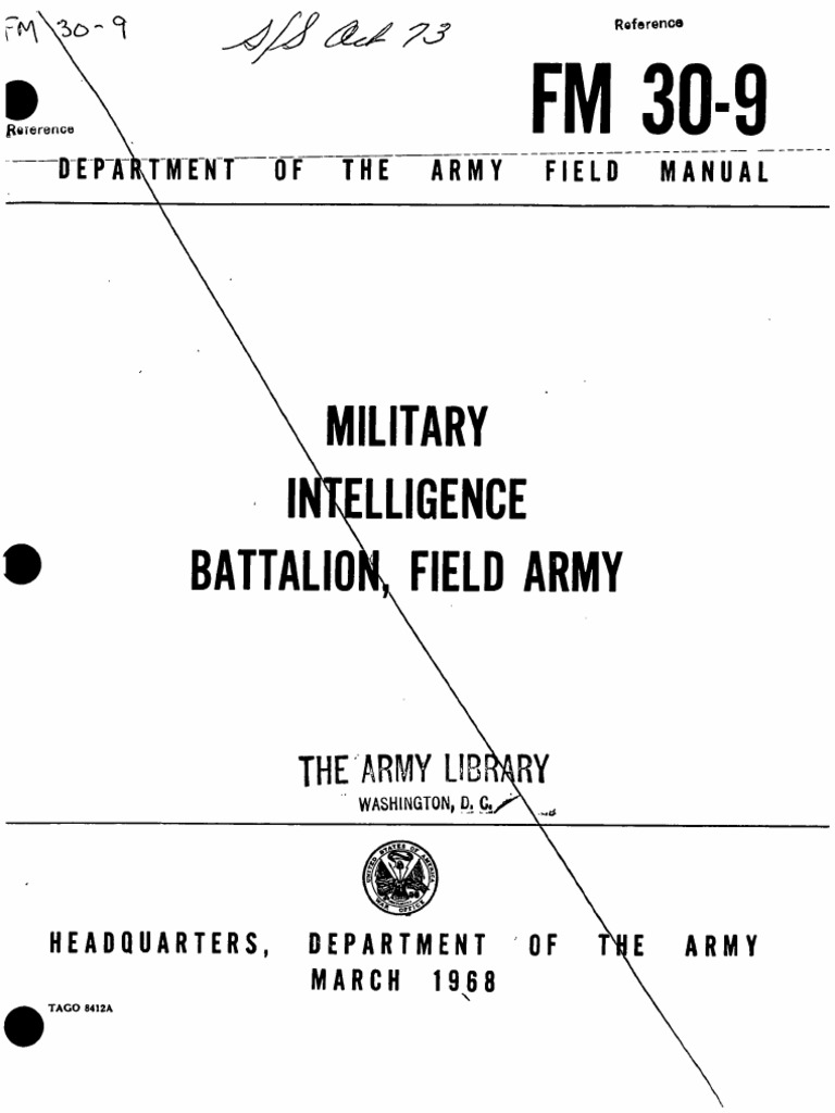 FM30 9 (1968) | PDF | Military Intelligence | Reconnaissance