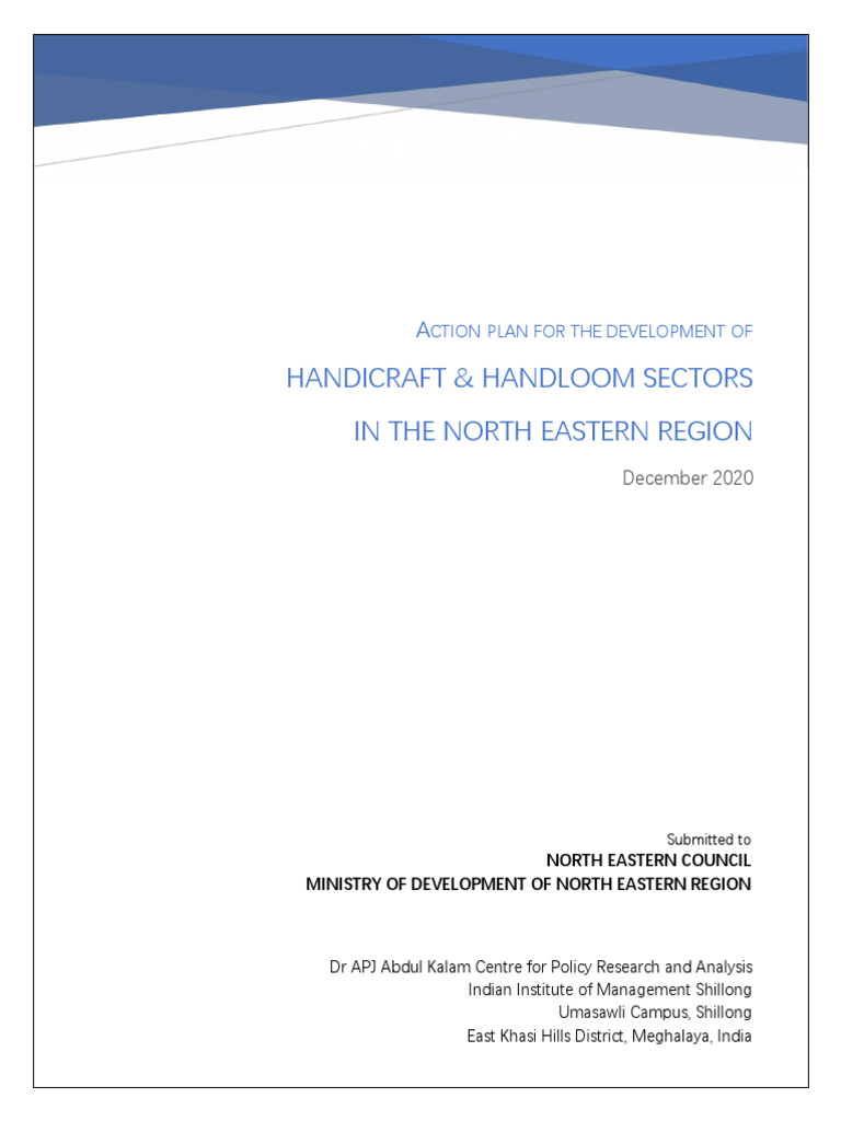 Handicraft & Handloom Development Plan | PDF | Weaving | Economies