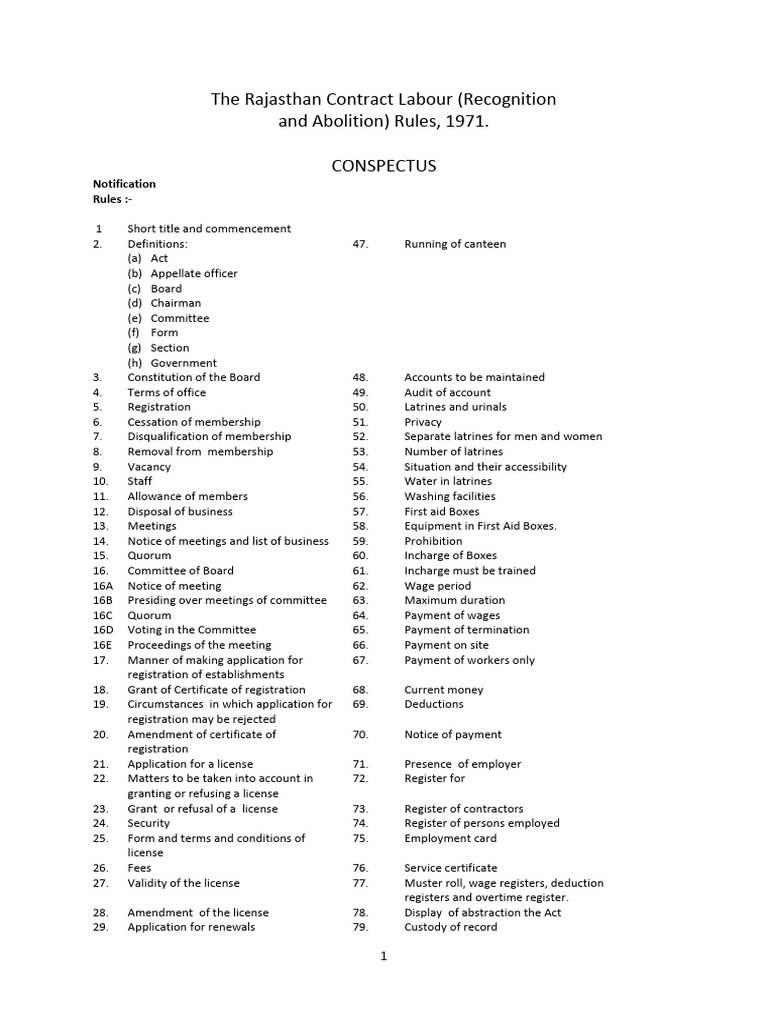 Rajasthan CLRA | PDF | Employment | Judgment (Law)