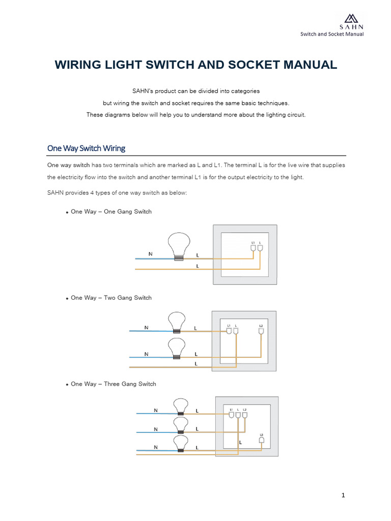 Wiring Light Switches and Socket Manual Final | PDF | Switch | Electrical Engineering